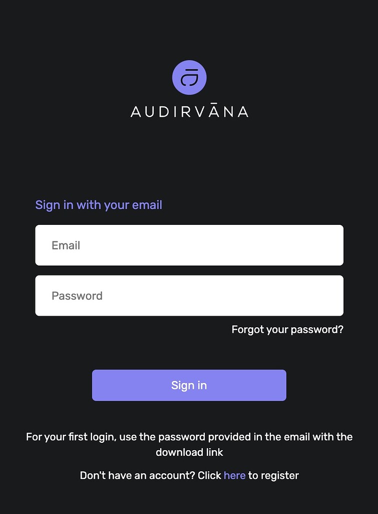 Audirvana keeps asking for original PW - My Audirvāna Account - Audirvana
